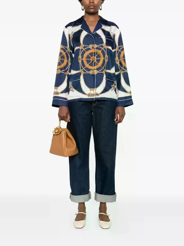 Bally Graphic-print Silk Shirt