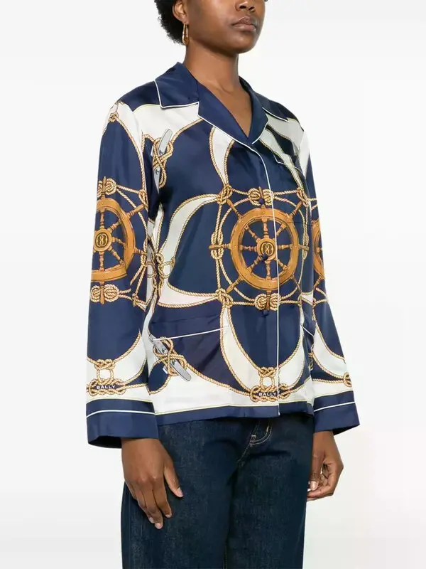 Bally Graphic-print Silk Shirt