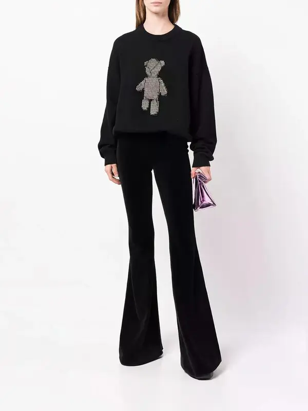 Alexander Wang Crystal-embellished Wool Jumper - Black