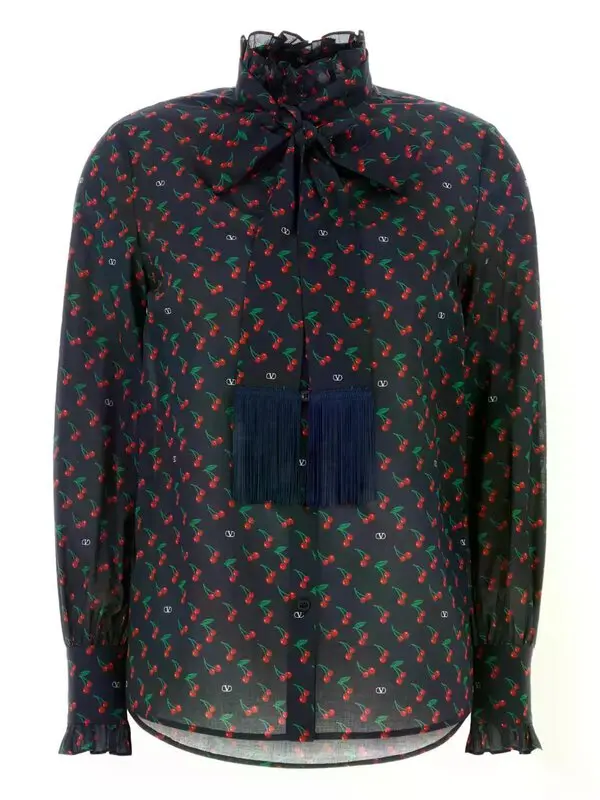 Valentino Garavani Printed Ruffled Shirt