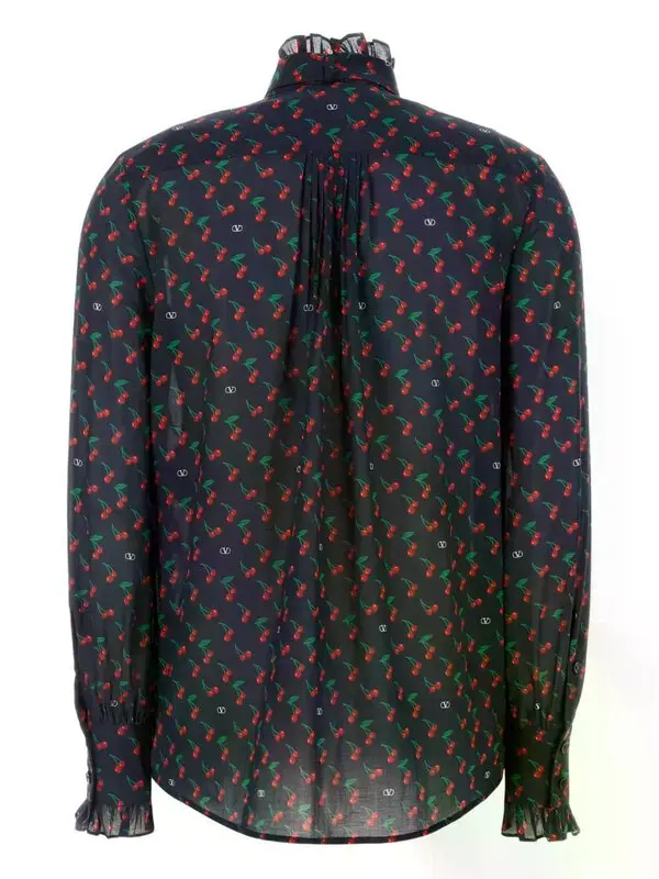 Valentino Garavani Printed Ruffled Shirt