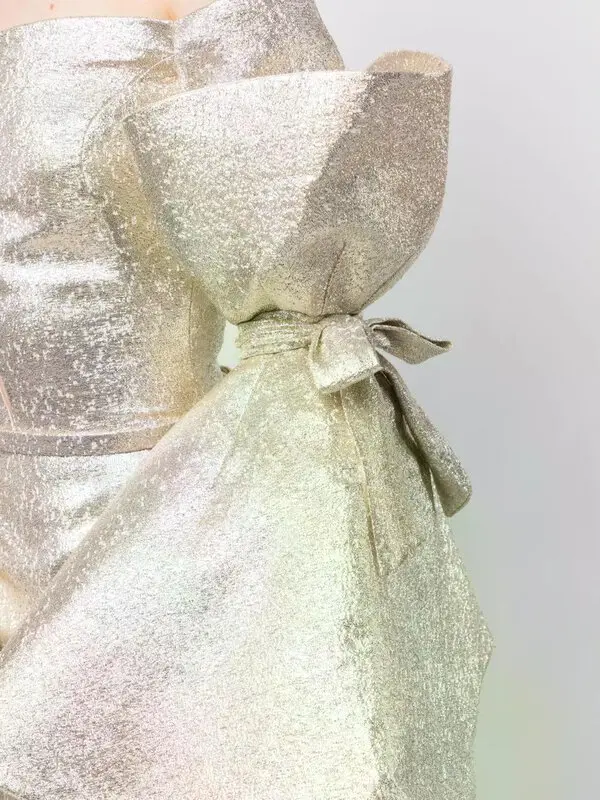 SAIID KOBEISY Brocade Effect Off-shoulder Gown