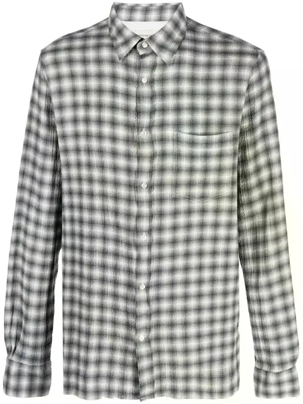 Officine Générale Graphic-print Seersucker Shirt