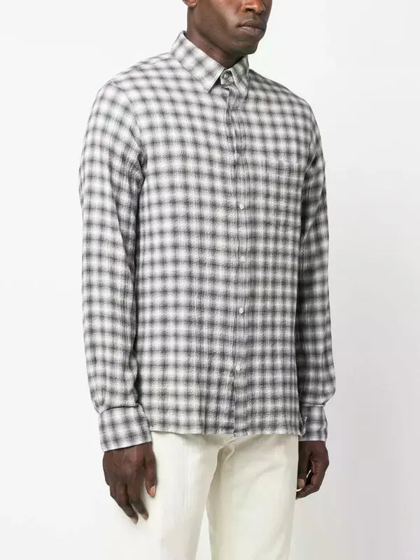 Officine Générale Graphic-print Seersucker Shirt