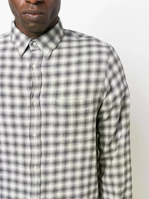 Officine Générale Graphic-print Seersucker Shirt