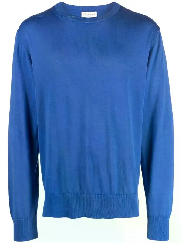 Officine Générale Fine-knit Cotton Jumper - Blue