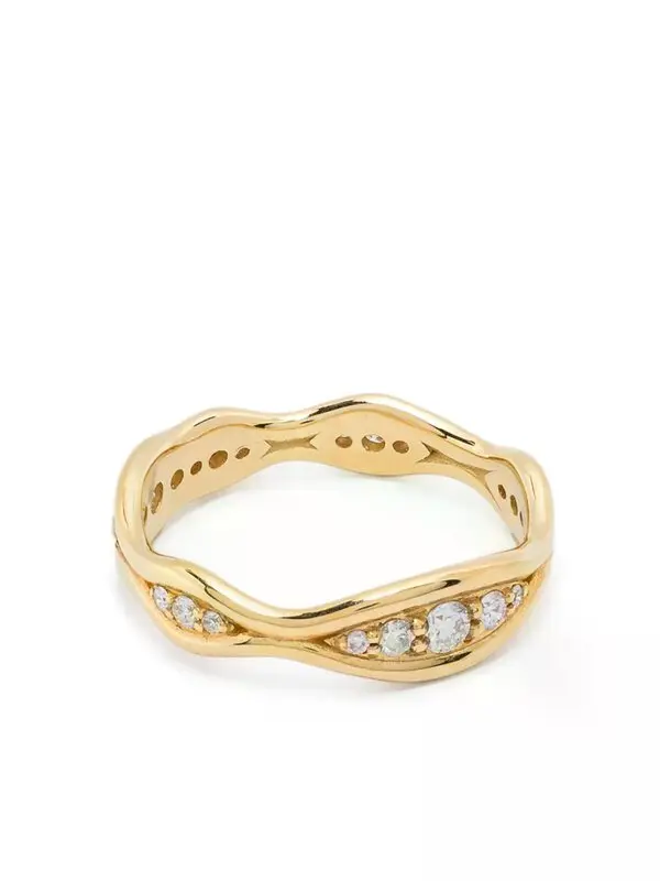 Fernando Jorge 18kt Yellow Fluid Diamonds Ring - Gold