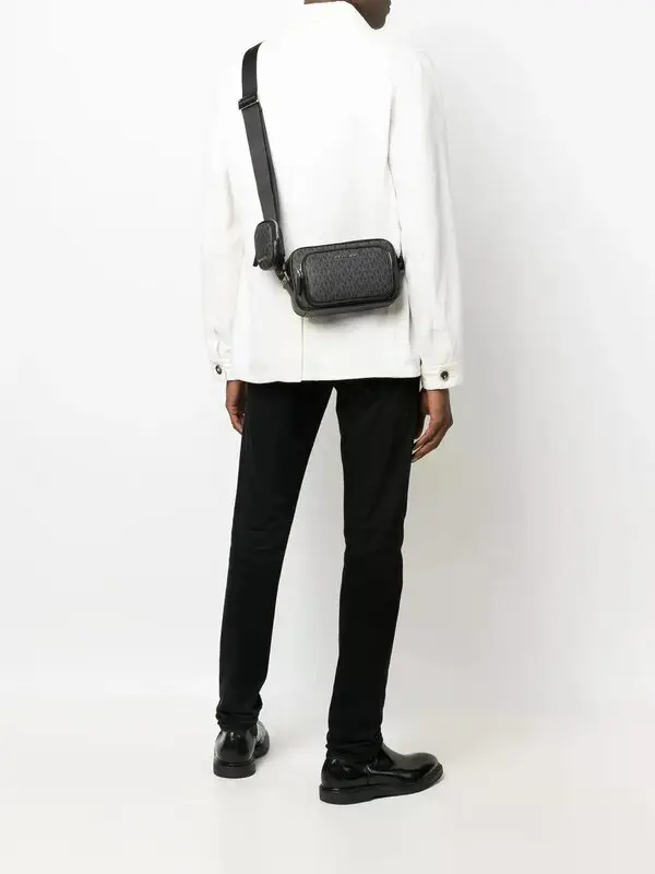 Michael Kors Logo-print Messenger Bag - Black