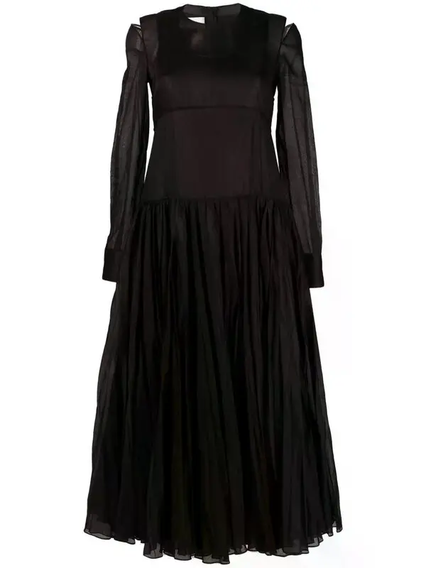 JIL SANDER Pleat-detail Midi Dress