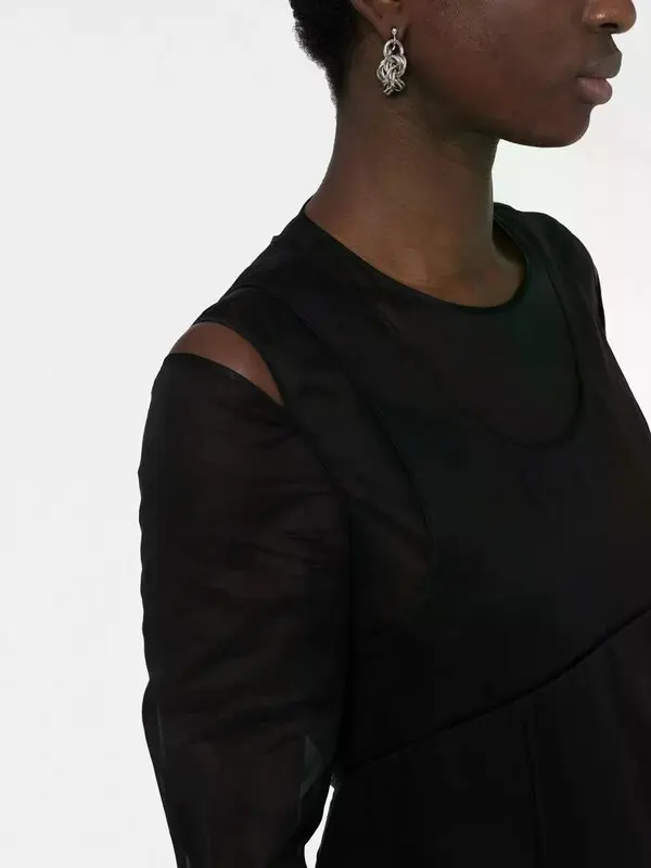 JIL SANDER Pleat-detail Midi Dress