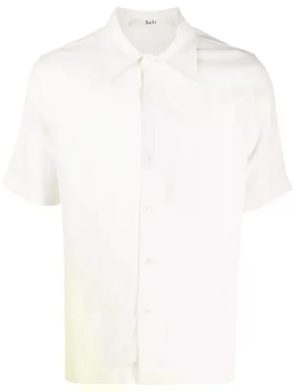 Séfr Buttoned Short-sleeved Shirt - Neutrals