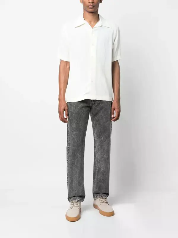 Séfr Buttoned Short-sleeved Shirt - Neutrals