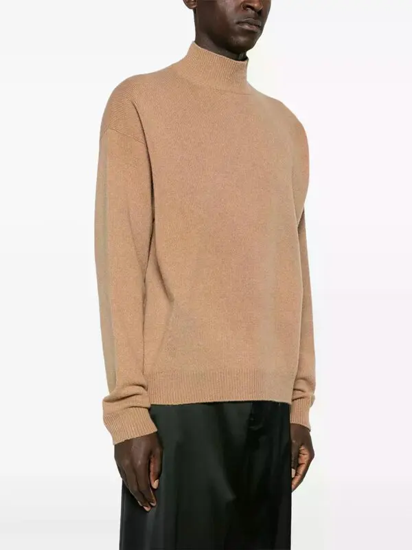 Balenciaga Mock-neck Ribbed Jumper