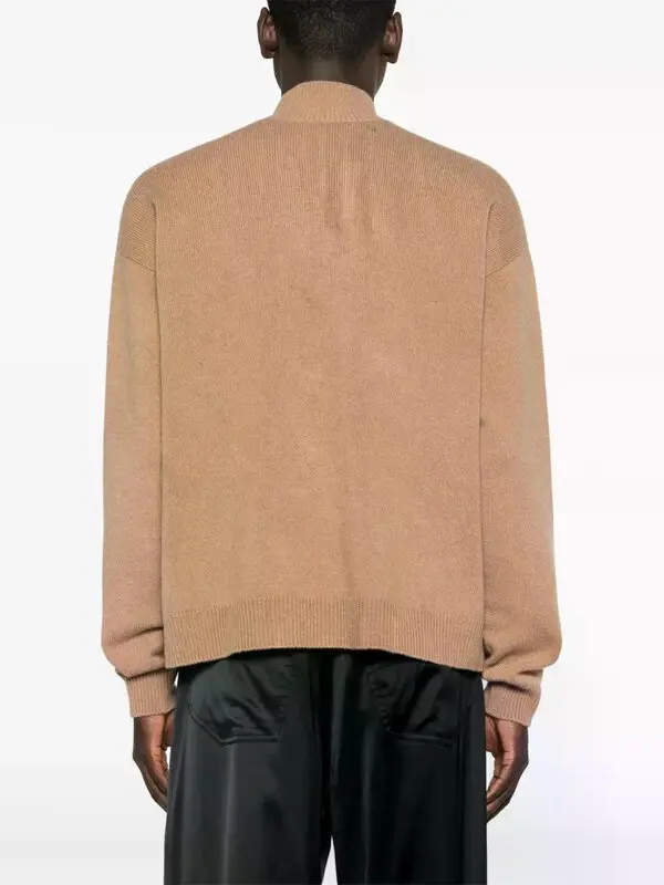 Balenciaga Mock-neck Ribbed Jumper