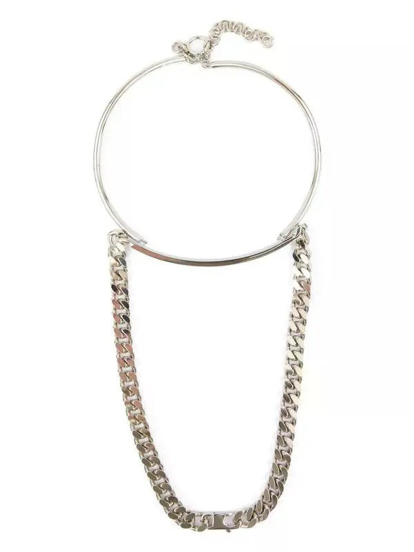 MAISON MARGIELA Tone Mixed Chain Necklace - Silver