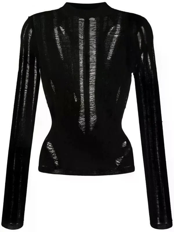 MISBHV Distressed Knitted Jumper