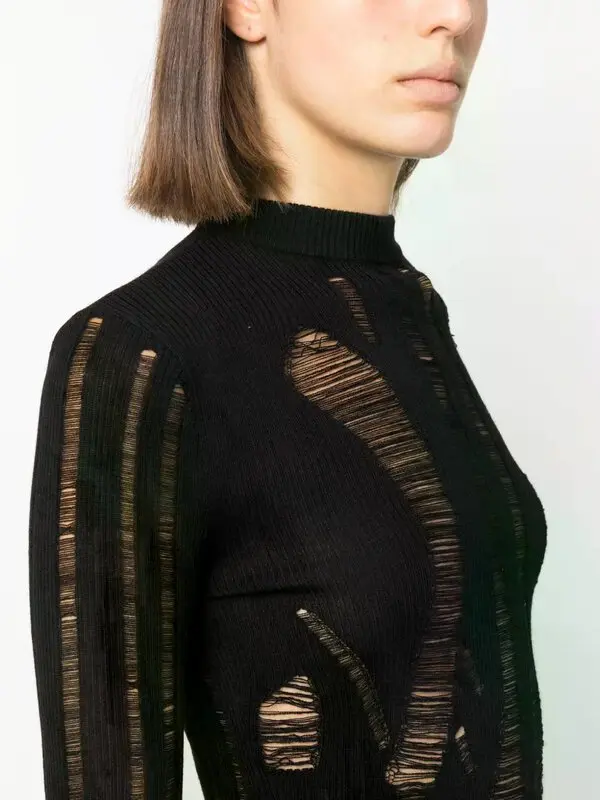 MISBHV Distressed Knitted Jumper