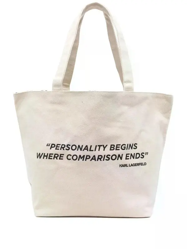 Karl Lagerfeld Cotton Tote Bag - Neutrals