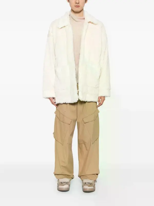 DOUBLET Hand-painted Faux Fur Jacket