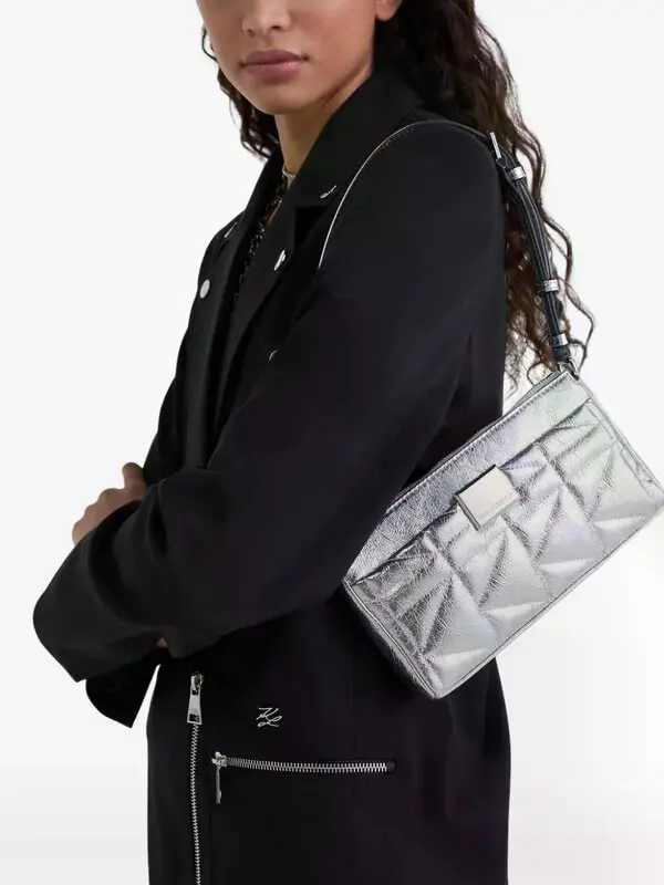 Karl Lagerfeld K/kuilt Shoulder Bag - Silver