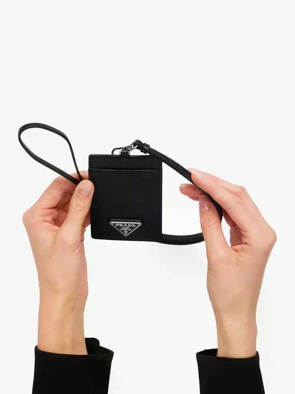 Prada Saffiano Leather Badge Holder