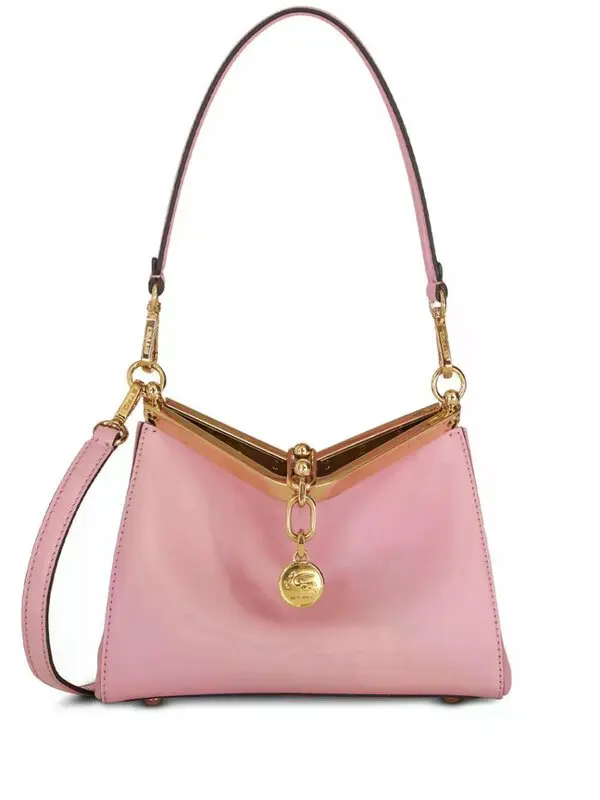 Etro Vela Leather Shoulder Bag - Pink