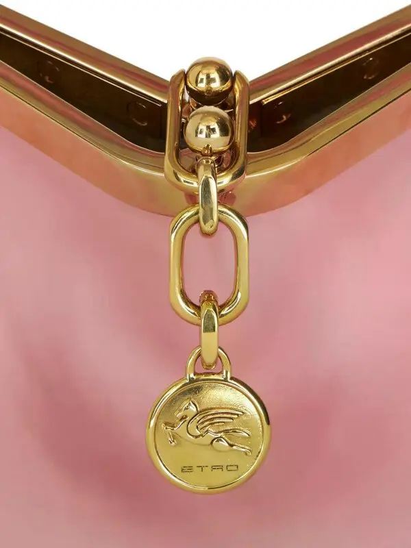 Etro Vela Leather Shoulder Bag - Pink