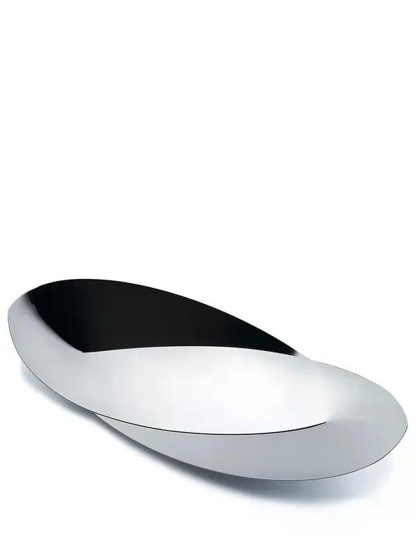 ALESSI Octave Bread Basket Bowl - Silver