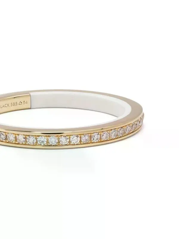 MARIA BLACK 14kt Yellow Diamond Pavé Band Ring