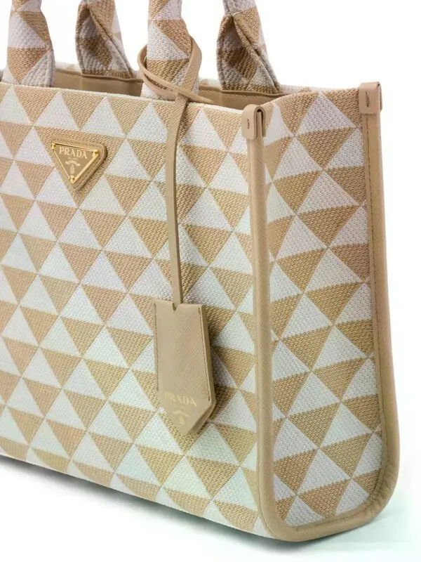 Prada Small Symbole Jacquard Tote Bag