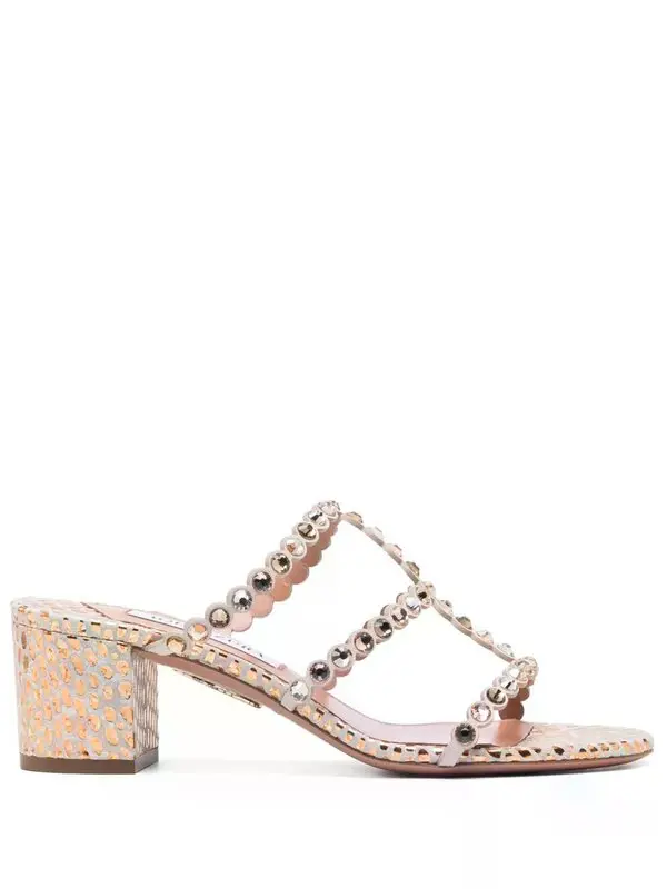 AQUAZZURA Embellished Open-toe Sandals