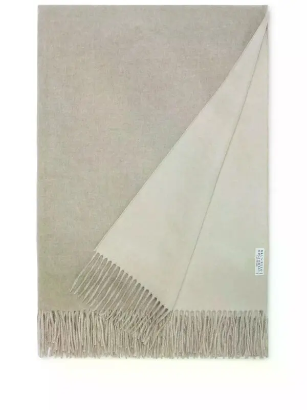 Brunello Cucinelli Fringed Cashmere Blanket - Neutrals