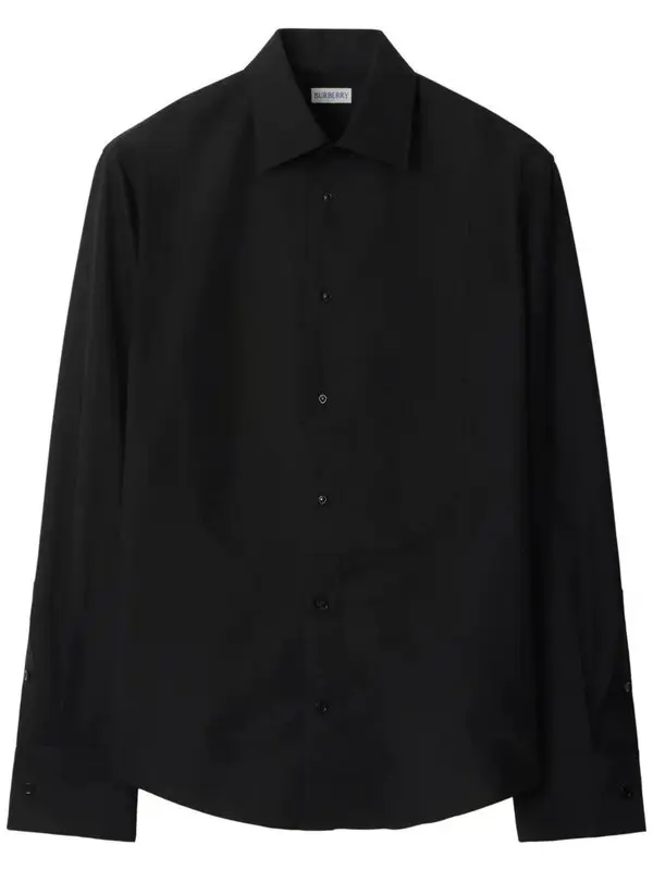 Burberry Slim Fit Cotton Silk Tuxedo Shirt