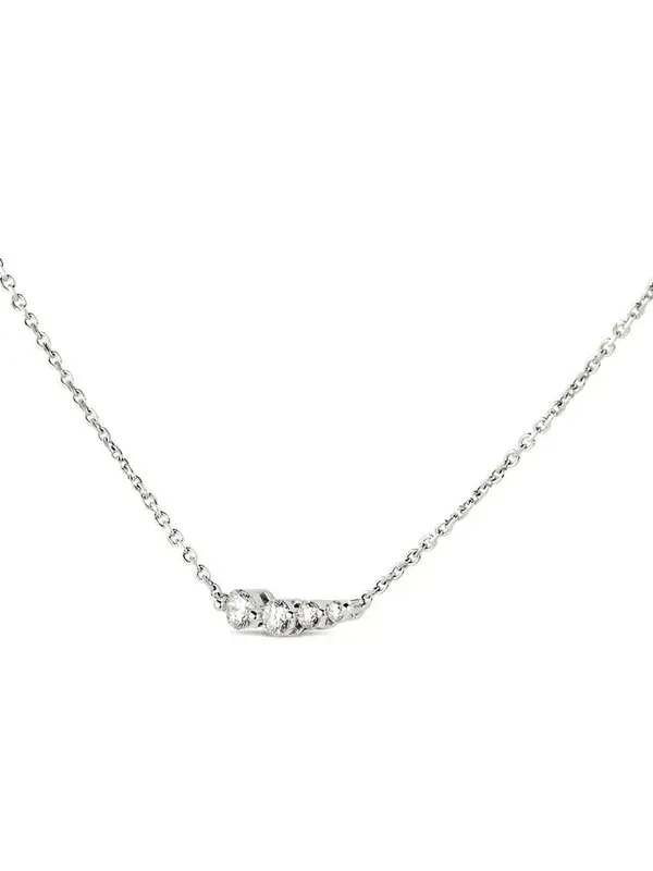 DINNY HALL 9k White Gold Diamond Necklace