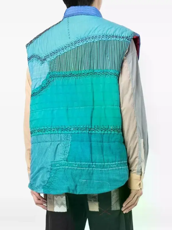 By Walid Patchwork Padded Gilet
