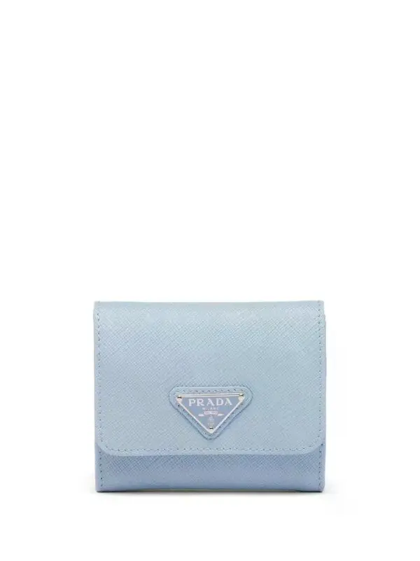 Prada Small Leather Wallet - Blue