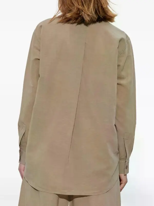 Issey Miyake Paper-esque Stand Collar Shirt