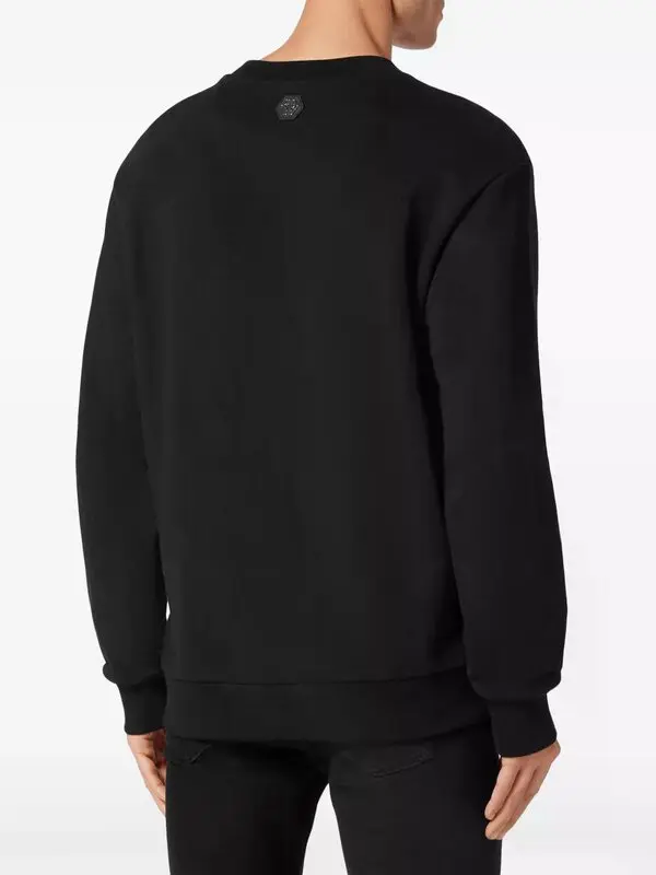 Philipp Plein Tattoo Print Cotton Sweatshirt