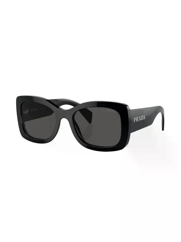 Prada Logo-lettering Square Sunglasses - Black