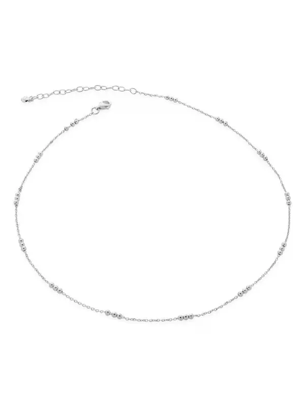 Monica Vinader Triple Beaded Chain Necklace - Silver