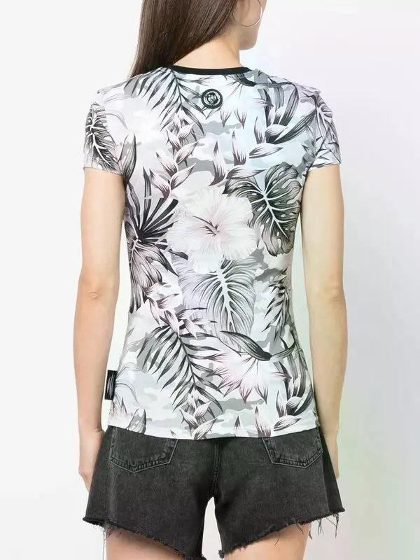PLEIN SPORT Tiger And Floral Print T-shirt