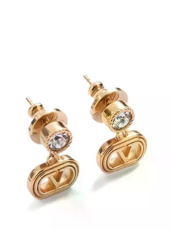 Valentino Garavani Ovalette Metal And Swarovski® Crystal Earrings
