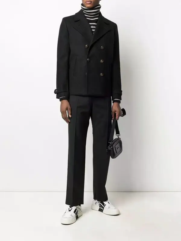 Valentino Garavani Tailored Straight-leg Wool-mohair Trousers - Black