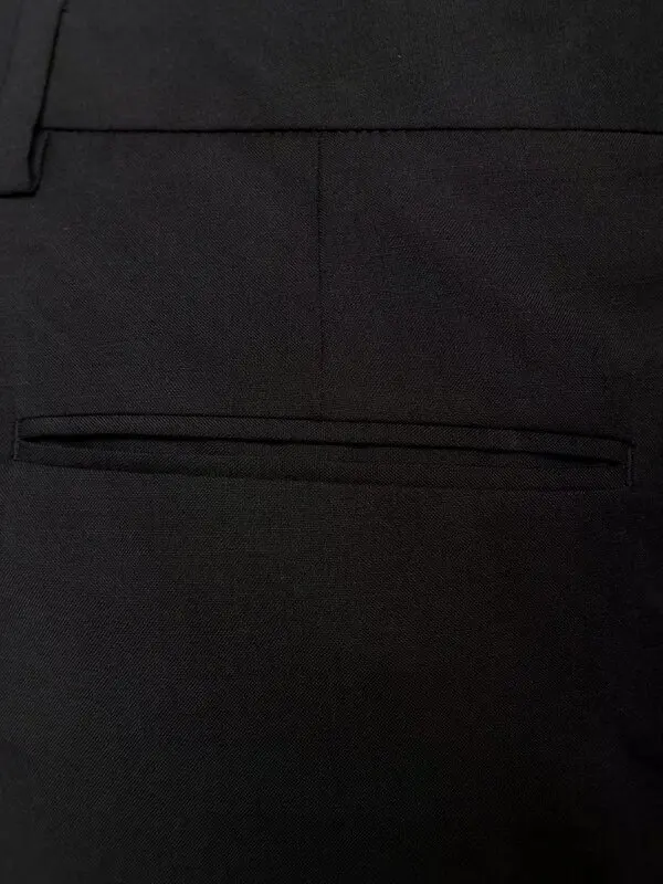 Valentino Garavani Tailored Straight-leg Wool-mohair Trousers - Black