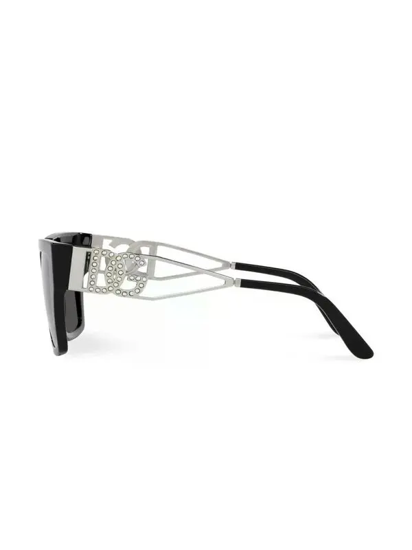 Dolce & Gabbana Crystal-embellished Square-frame Sunglasses