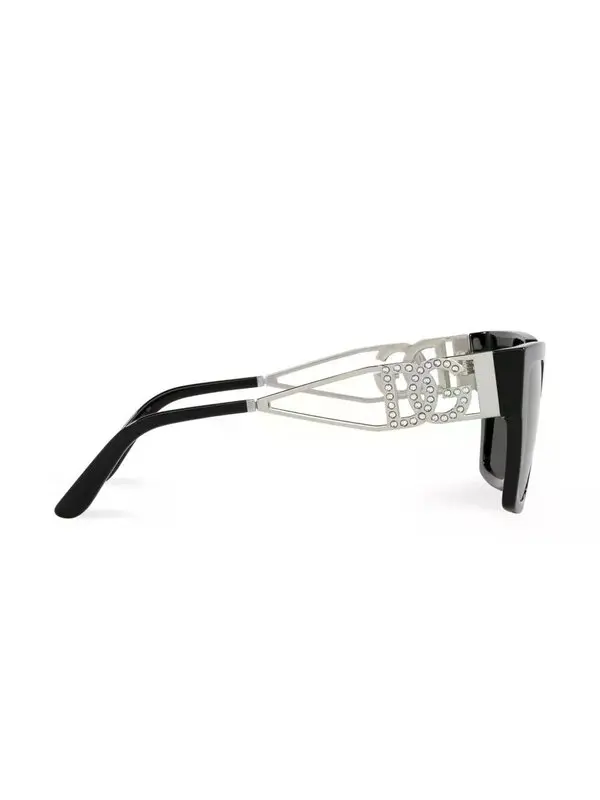 Dolce & Gabbana Crystal-embellished Square-frame Sunglasses