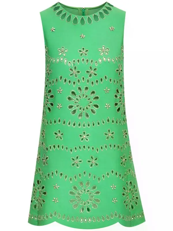 Oscar De La Renta Crystal-embellished Shift Minidress