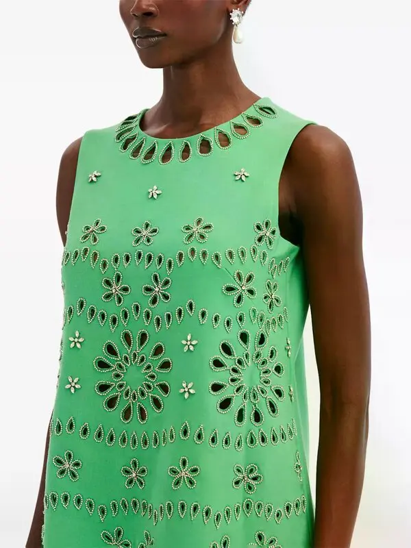 Oscar De La Renta Crystal-embellished Shift Minidress