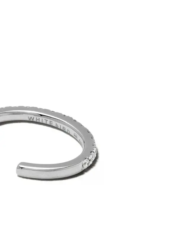 WE BY WHITEBIRD 18kt White Gold Diamond Earcuff - Silver