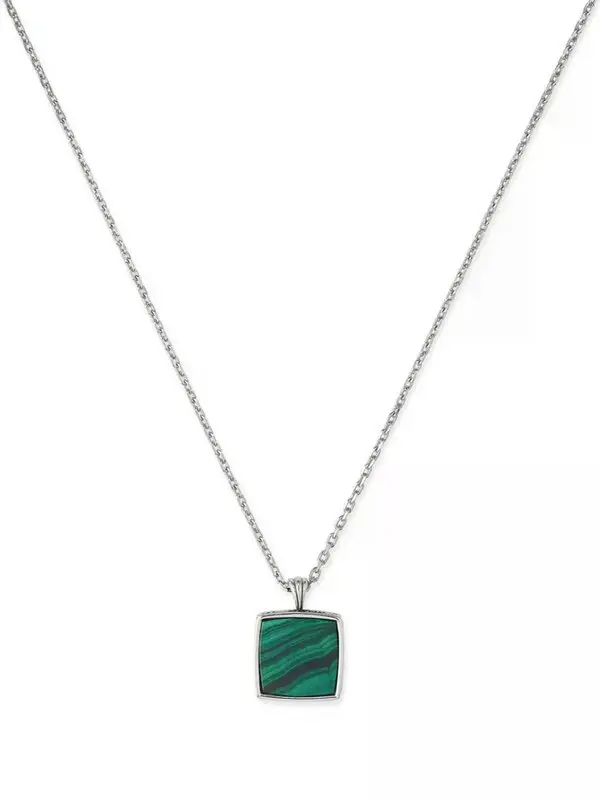 Emanuele Bicocchi Malachite-amulet Necklace - Silver